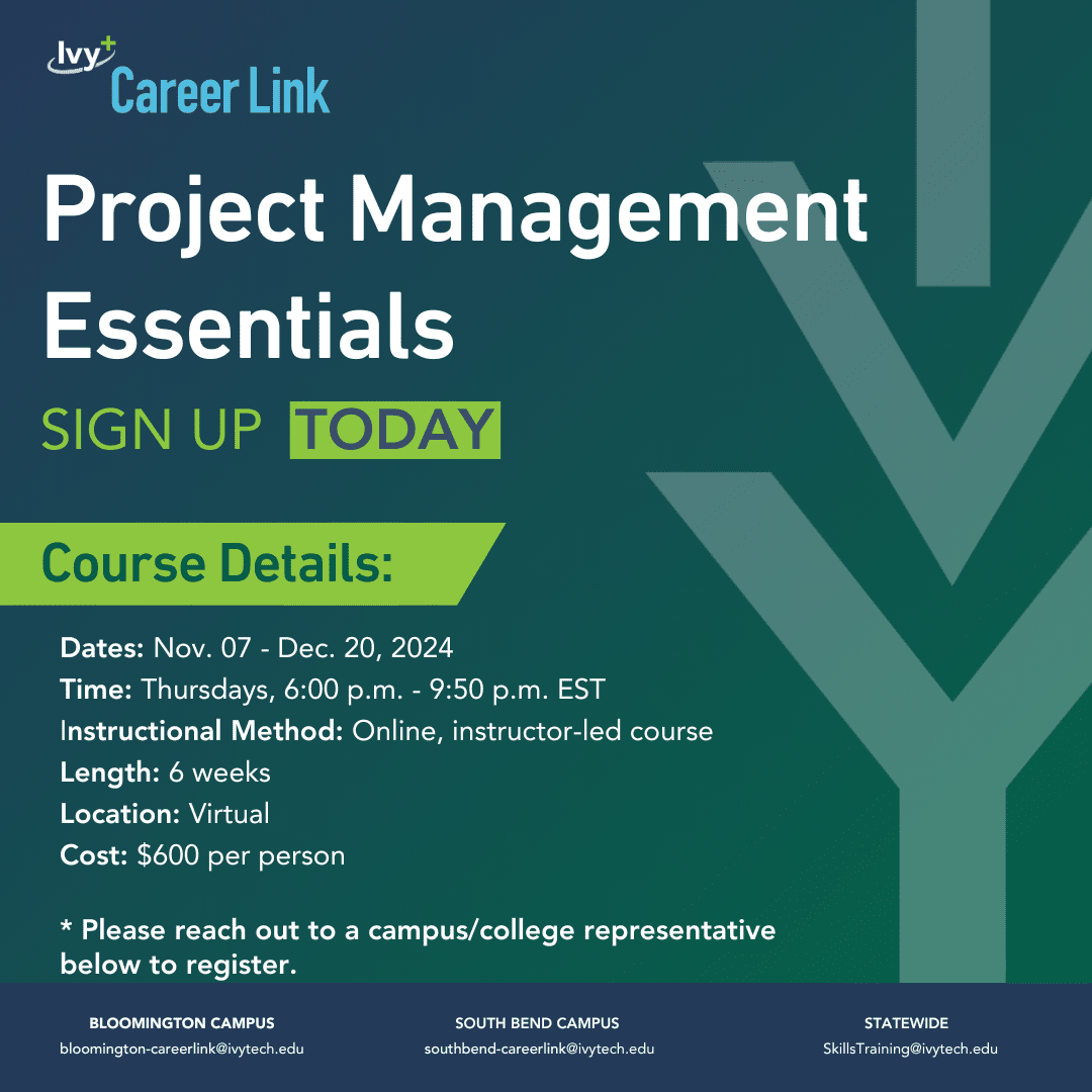 Register today for virtual Project Management Essentials - Martinsville ...